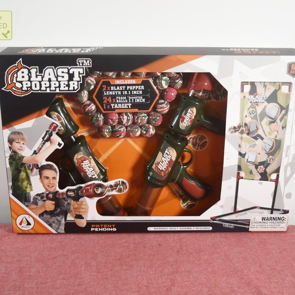 Toys | Camo Blast Air Popper Set With 23 Foam Balls Stand Up Target ...